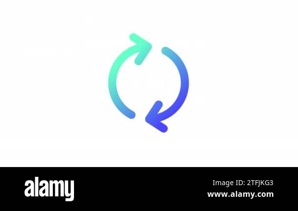 Animated exchange gradient ui icon. Constant repetition. Seamless loop ...