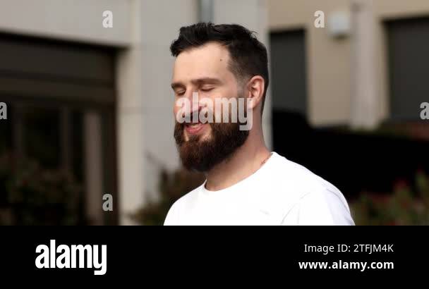 Close up Portrait of Handsome Man with nice Appearance and well groomed ...