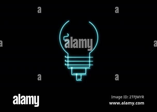 Bulb light idea icon vector lamp Stock Videos & Footage - HD and 4K ...