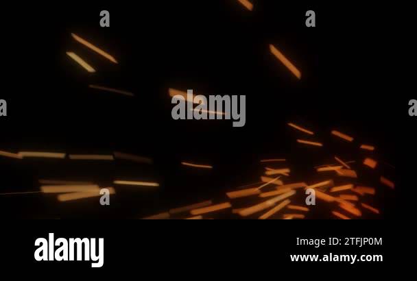 3d render of fast flying fire burning embers ash for video overlay ...