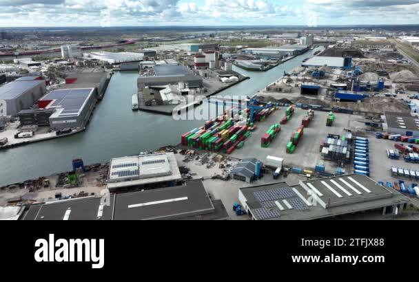 Utrecht, 3rd of april 2022, The Netherlands. Container terminal Utrecht ...