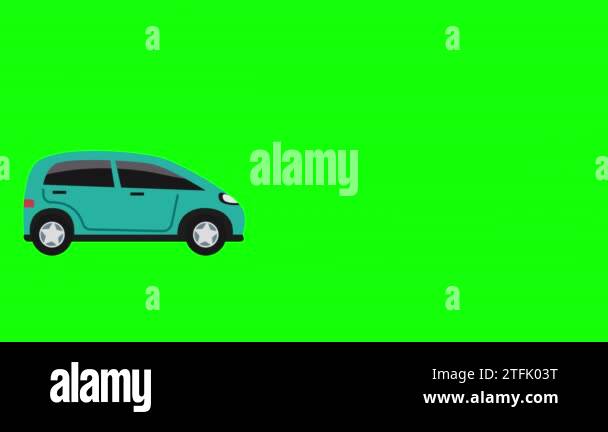 air pollution car icon Animation. Vehicle loop animation with alpha ...
