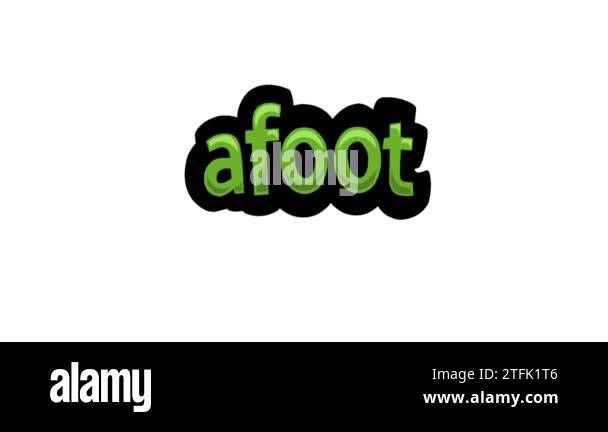 White screen animation video written AFOOT Stock Video Footage - Alamy