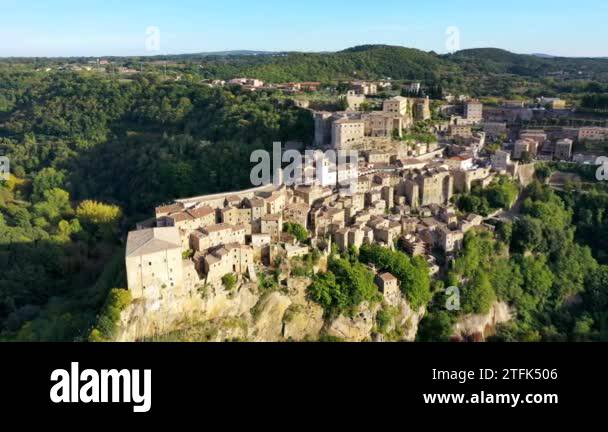 Sorano, a town built on a tuff rock, is one of the most beautiful city ...