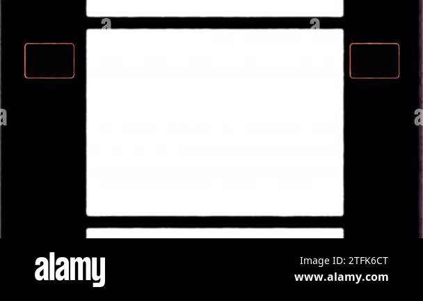 16mm Film Frame with Sprocket Hole and Film Edge Flare for Retro ...