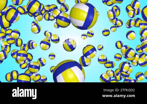 Volleyball rotating, seamless loop volleyball rotating on the green ...