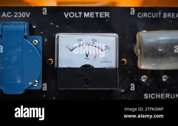 The voltmeter of the gasoline generator shows a drop in voltage when the engine is turned off ...