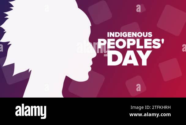 Indigenous Peoples Day. Flat holiday animation. Motion graphic design ...
