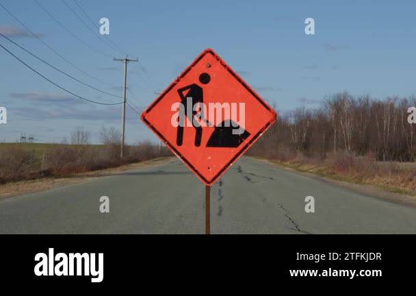 Traffic sign on rural road Stock Videos & Footage - HD and 4K Video ...