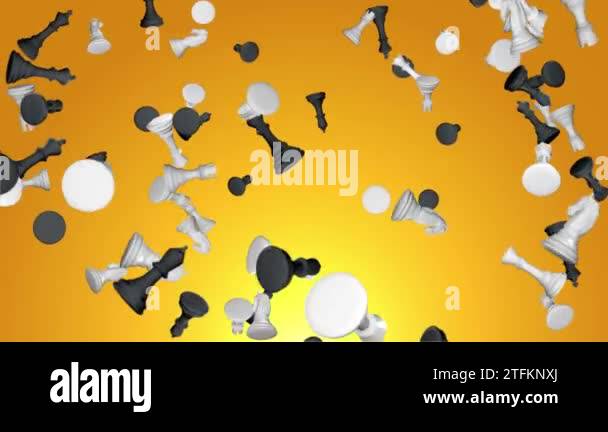 Game of Chess. Chess Pieces Falling Loop Animation Backgrounds Stock ...