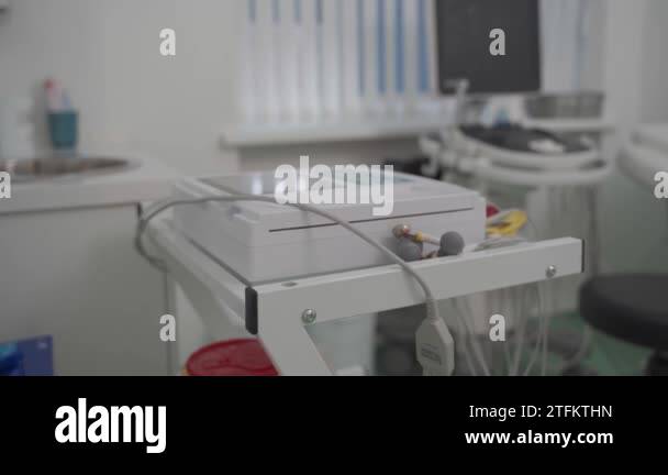Electrocardiography and ultrasound equipment in the examination room of ...