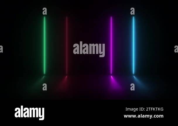 Concept 41-N1 Animated abstract neon light with led light effect and ...