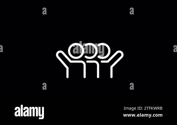 Animated talents white linear icon. Retain best workers. High ...