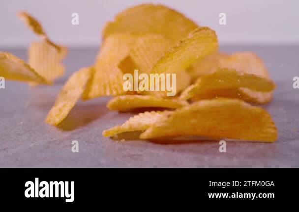 Pile crunchy potato chips Stock Videos & Footage - HD and 4K Video ...