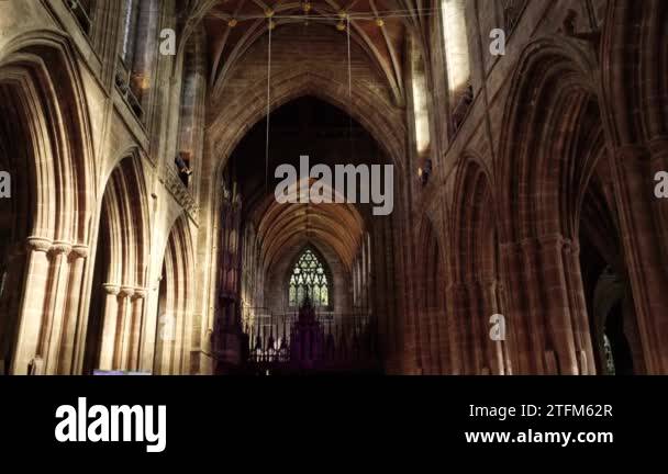 Queue of people inside Chester cathedral waiting to sig the book of ...