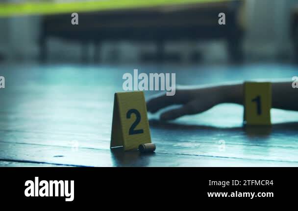 Closeup of a Crime Scene in a Deceased Persons Home. Dead man, Police ...