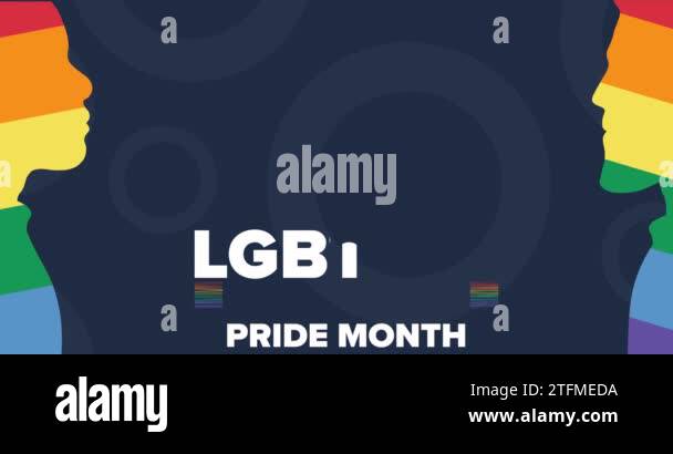 June is LGBTQIA Pride Month. Flat holiday animation. Motion graphic ...