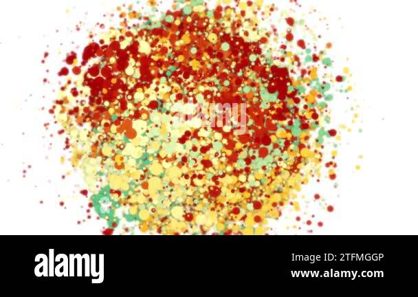 Abstract Paint Splatter Particles Background/ 4k animation of an ...