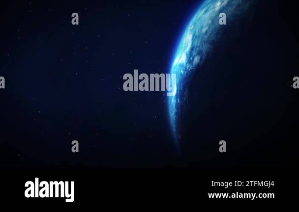 Zoom out digital Eye through clouds to see the Planet earth from space ...