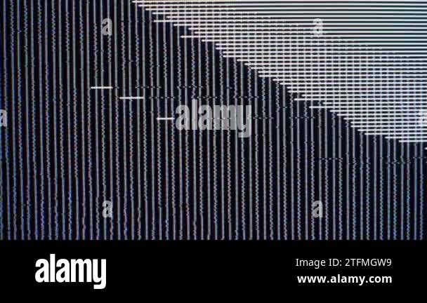 Vintage switch on, turn off television. Analog Static Noise texture ...