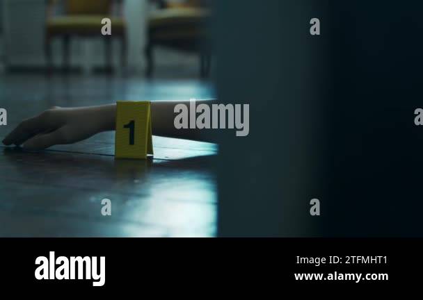 Closeup of a Crime Scene in a Deceased Persons Home. Dead man, Police ...