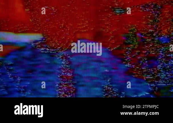 Vintage switch on, turn off television. Analog Static Noise texture ...