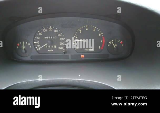 car dashboard. analog devices in the car. speedometer and tachometer ...