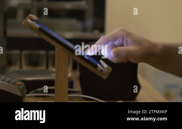 Counter cashier paying touch screen Stock Videos & Footage - HD and 4K ...