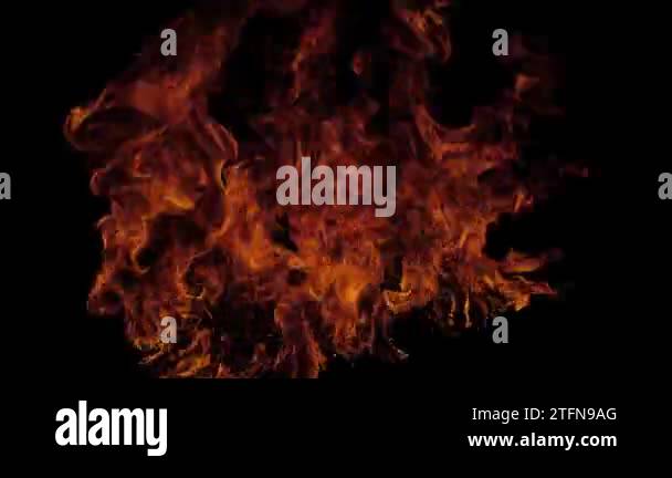 Burning big flame. Fire flames, red and yellow, thermal energy at the ...