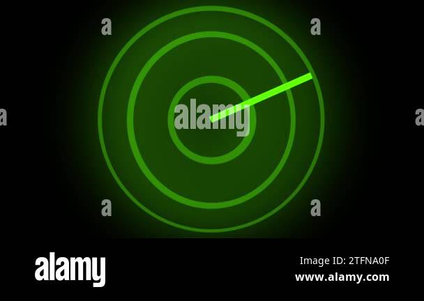 Radar signal circles path in rotation animation Stock Video Footage - Alamy