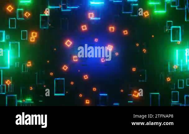 4K 3D animation. Abstract technology big data background concept ...