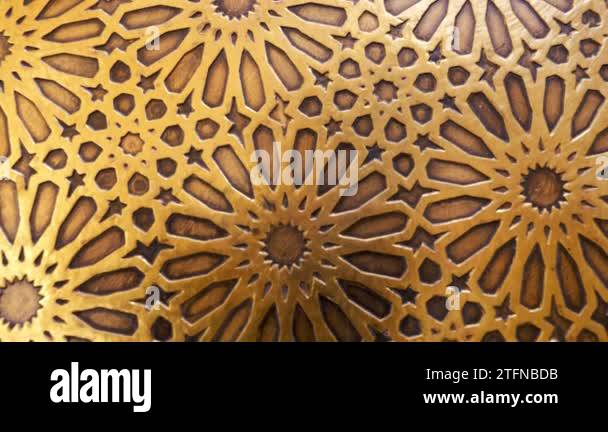 Traditional Moroccan Islamic geometric shape design in architecture ...