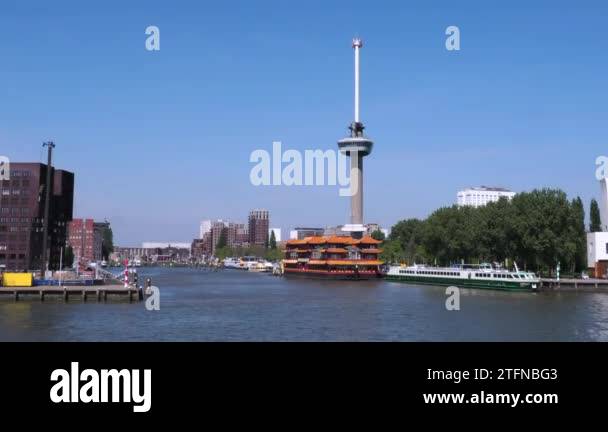 Rotterdam, Netherlands - April 28, 2022: Euromast is an observation ...