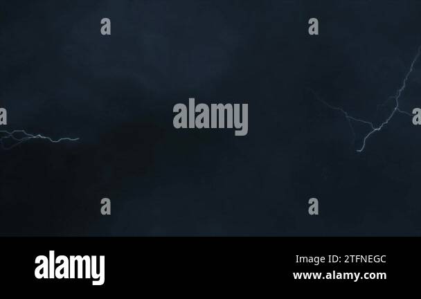 3D Seamless Loop Animationo of Lightning Strikes and Rain Falling 4K ...