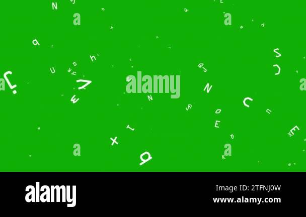 English alphabets motion graphics with green screen background Stock ...