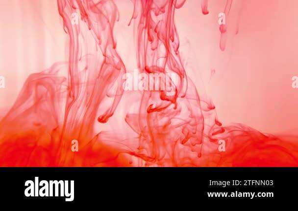 Bloody red colour, blood in water. Color paint splatter. Spray paint ...