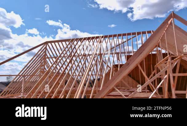 Installation wooden truss Stock Videos & Footage - HD and 4K Video ...