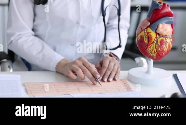 Doctor cardiologist examining electrocardiogram Stock Videos & Footage ...