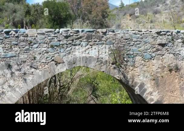 Medieval Venetian stone bridge of Akapnou over Vasilikos river ...