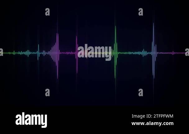 Audio Spectrum. Visualizer. Soundwave effect. music visualizer background Stock Video Footage ...