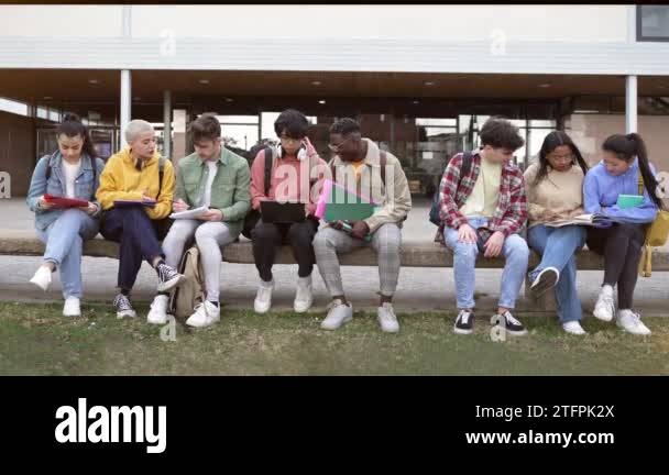 Students working together outdoors Stock Videos & Footage - HD and 4K ...