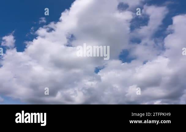 Cloud time lapse nature background.Nature view time lapse clouds and blue sunny sky, Loop of ...