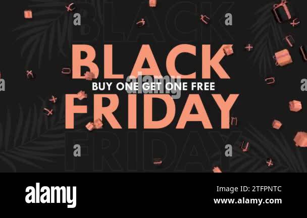 Black Friday Sale Buy One Get One Free Gift Boxes Blast Effect in Black ...