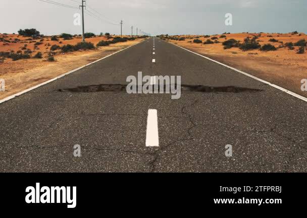 Very realistic Ground DESTRUCTION and street Cracking 4K. Ground ...