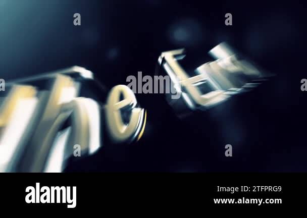 The End 3D Cinematic Title Trailer animation opening intro text message ...