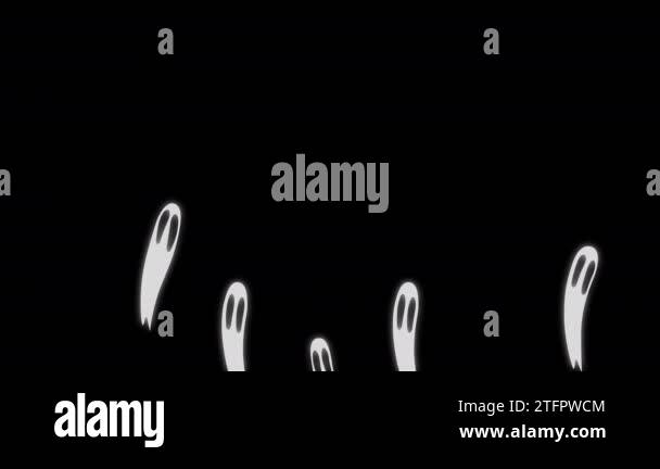 halloween ghost elements backgrounds motion graphics video transparent background with alpha ...