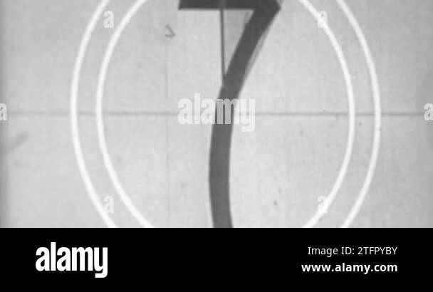 Black and White, Monochrome Universal Countdown Film Leader. Countdown ...