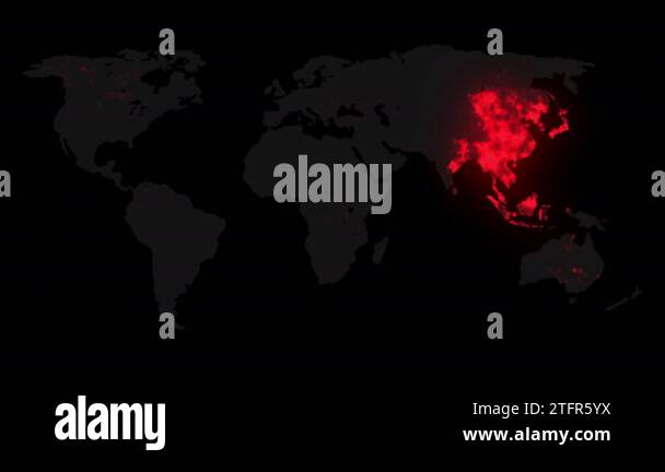 World map black red Stock Videos & Footage - HD and 4K Video Clips - Alamy