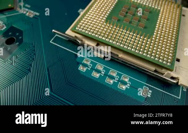 Capacitor and chips motherboard electronic Stock Videos & Footage - HD ...