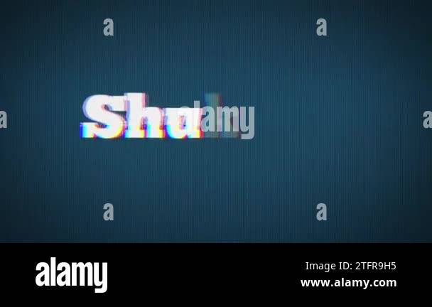 Shut Up Sign On Vintage Twitched Television Screen/ 4k animation of a ...